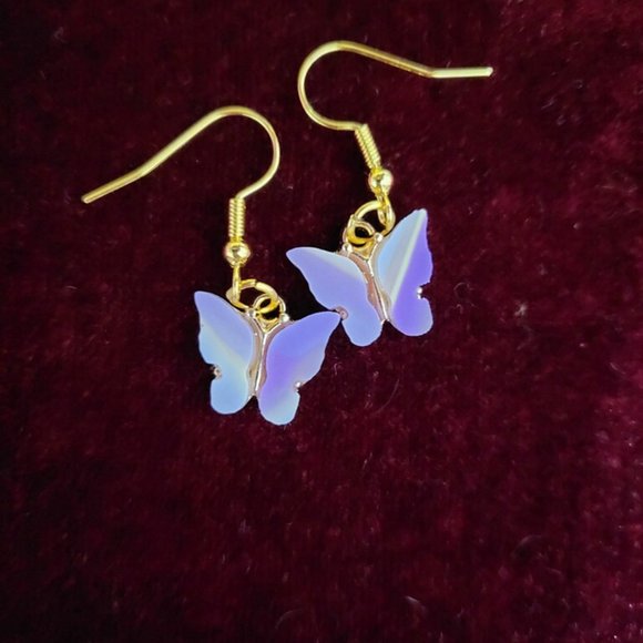 Jewelry | Small Purple Butterfly Earrings | Poshmark